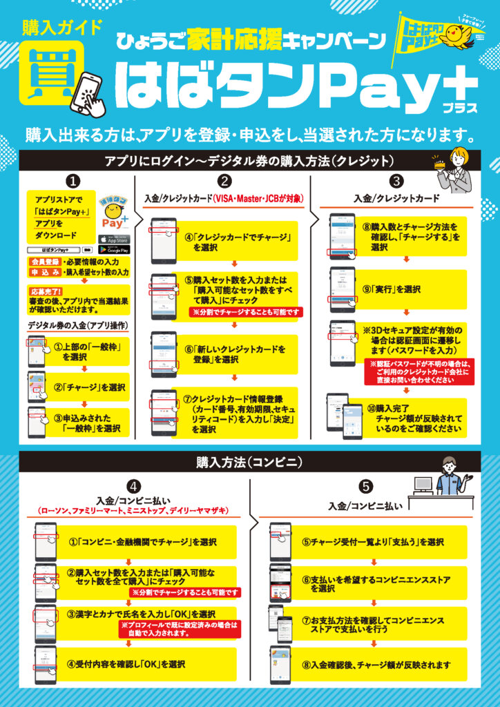 9/11～「はばタンPay+（プラス）」の販売・利用がスタート！【チャージ方法・利用方法】 | かこがわノート